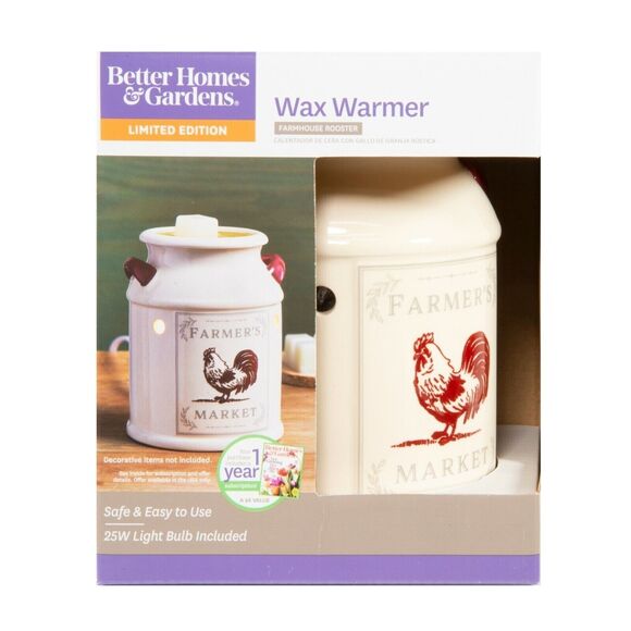 Better Homes And Gardens | Accents | Farmhouse Milk Can Red Rooster Wax ...